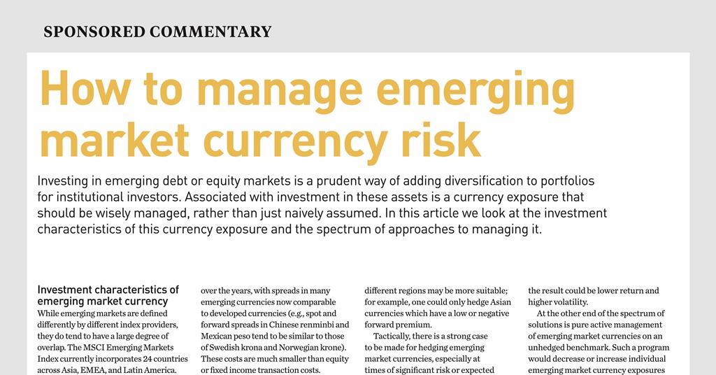 How to manage emerging market currency risk | Adrian Lee & Partners ...