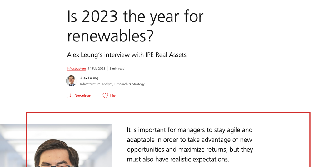 Is 2023 the year for renewables? | UBS Asset Management (Infrastructure ...