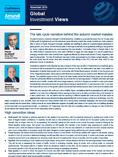 Global Investment Views: November 2018 | Amundi | Reference Hub
