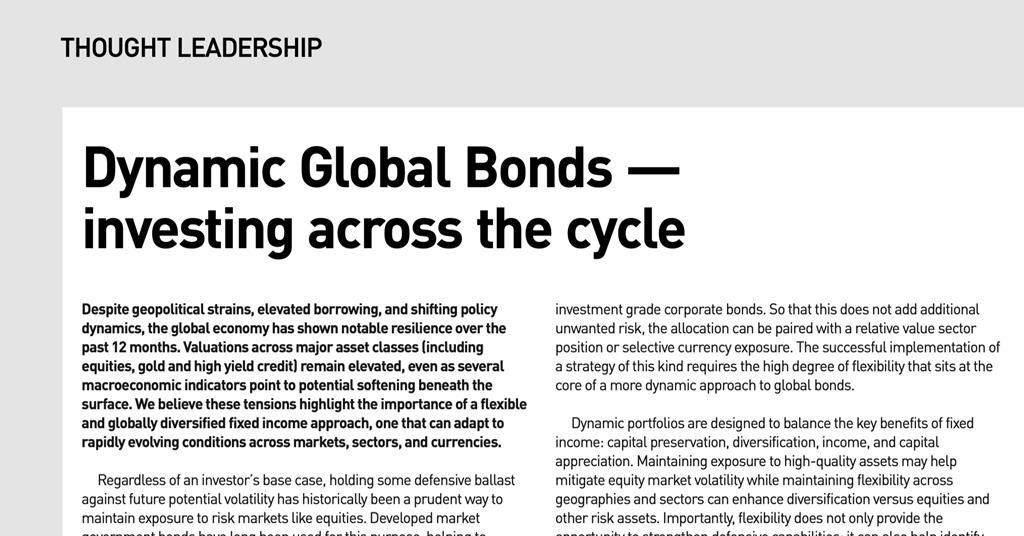 Dynamic Global Bonds — investing across the cycle | Capital Group ...