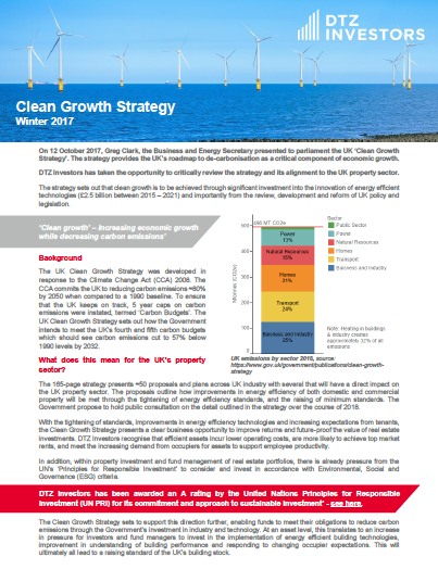 Clean Growth Strategy | DTZ Investors (Real Estate) | Reference Hub