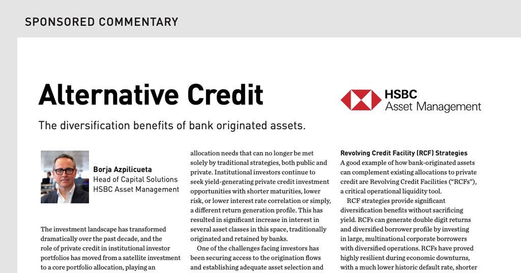 Alternative Credit: The diversification benefits of bank originated ...