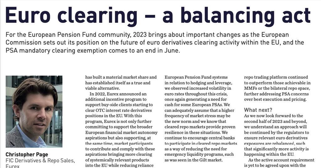 Euro clearing – a balancing act | Eurex | Reference Hub