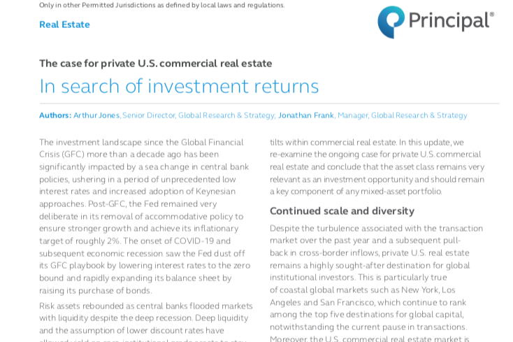 The case for private U.S. commercial real estate In search of ...