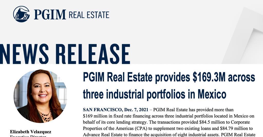 PGIM Real Estate provides $169.3M across three industrial portfolios in ... PGIM Real Estate provides $169.3M across three industrial portfolios in ...