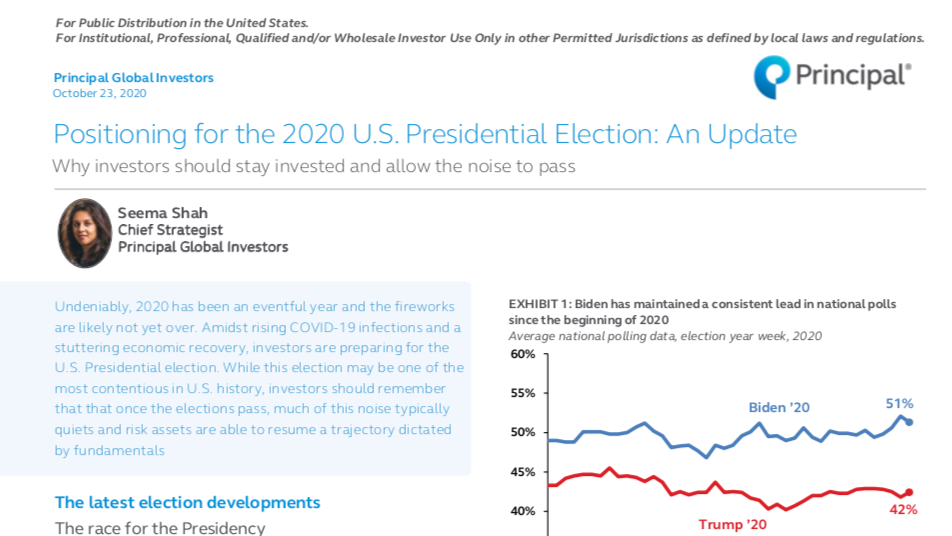 Positioning for the 2020 U.S. Presidential Election: An Update ...