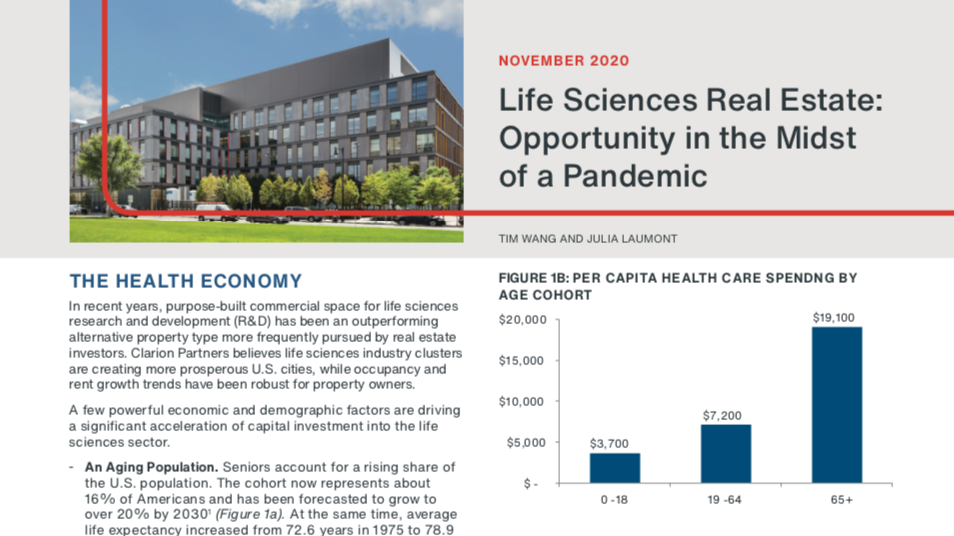 Life Sciences Real Estate: Opportunity in the Midst of a Pandemic ...