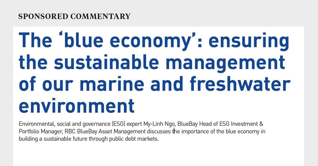 The ‘blue economy’: ensuring the sustainable management of our marine ...