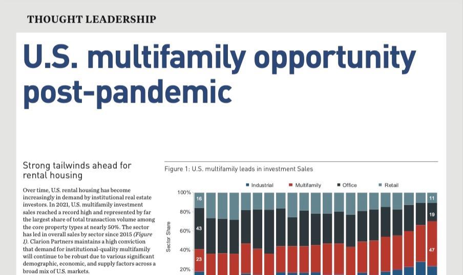 U.S. multifamily opportunity post-pandemic | Clarion Partners (Real ...