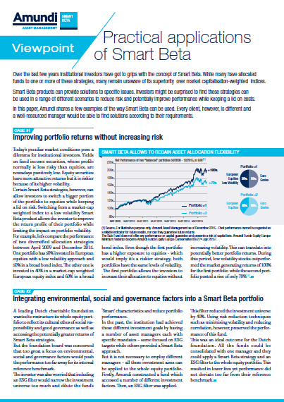 Practical applications of Smart Beta | Amundi | Reference Hub