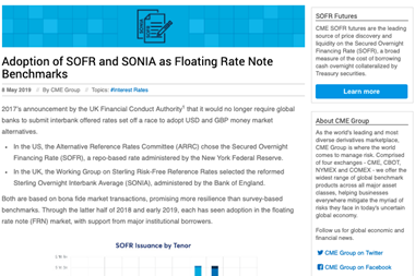 Adoption of SOFR and SONIA as Floating Rate Note Benchmarks | CME Group ...